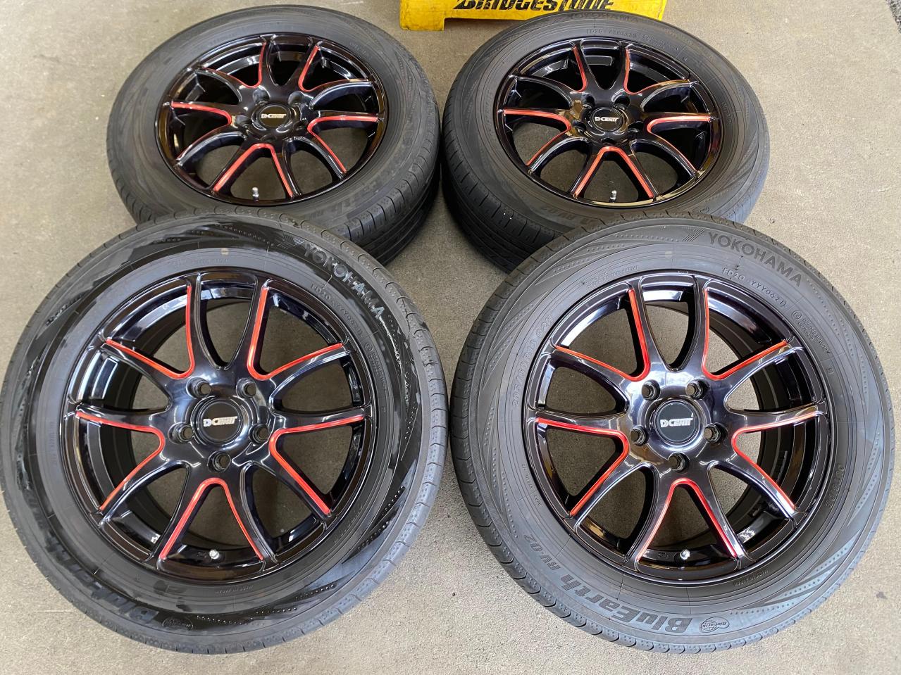 DCENTI/ディセンティ STW10 + YOKOHAMA(ヨコハマ) BluEarth RV-02 | カー用品 タイヤホイールセット ...