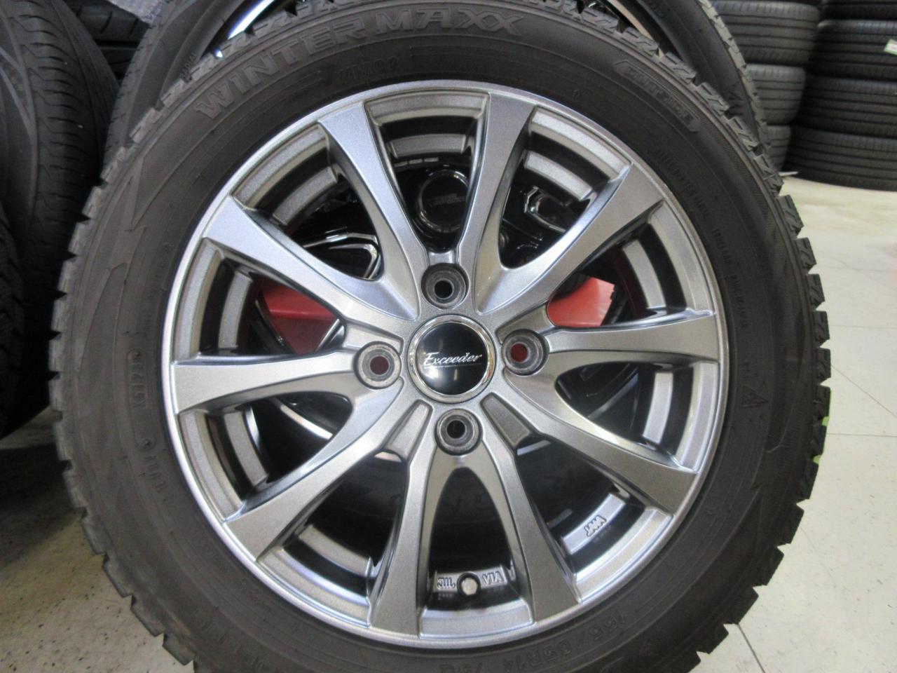 HOT STUFF Exceeder E07 +DUNLOP WINTERMAXX WM02 | カー用品 スタッドレスタイヤホイールセット 14インチスタッドレスタイヤホイールセットを通販で ...