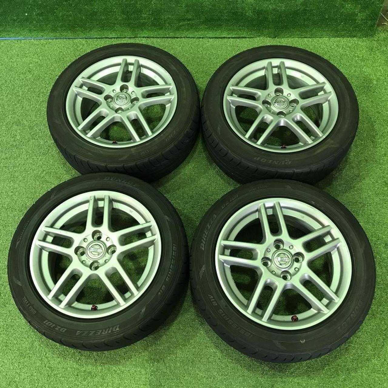 NISSAN(ENKEI製) 12SRマーチ後期 純正2x5本スポーク ガンメタ+DUNLOP FIREZZA DZ101 2022(2522 ...