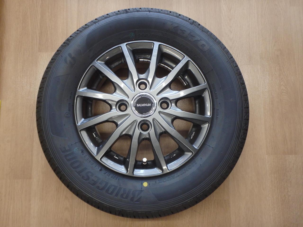 BRIDGESTONE BALMINUM AR12 + BRIDGESTONE K370 | カー用品 タイヤホイールセット 12インチタイヤホイールセットを通販で購入する | 中古カー ...
