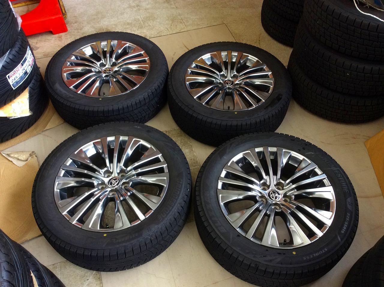 【トヨタ純正】 80系ハリアー Zグレード アルミホイール スーパークロームメタリック+【BRIDGESTONE】BLIZZAK VRX3 225/55R19 オススメ車種☆ハリアー☆ ...