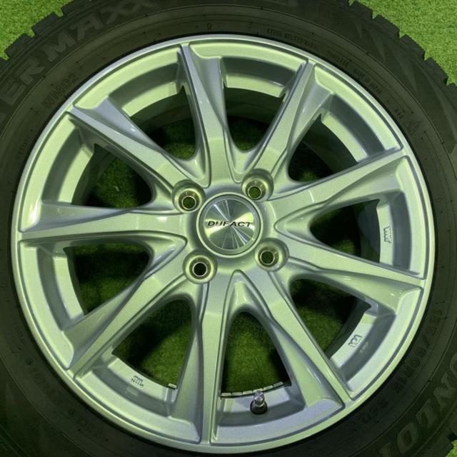 DUNLOP DUFACT 9本スポークアルミホイール + DUNLOP WINTERMAXX WM02 185/60R15 2024年製造 | カー用品 スタッドレスタイヤホイールセット ...