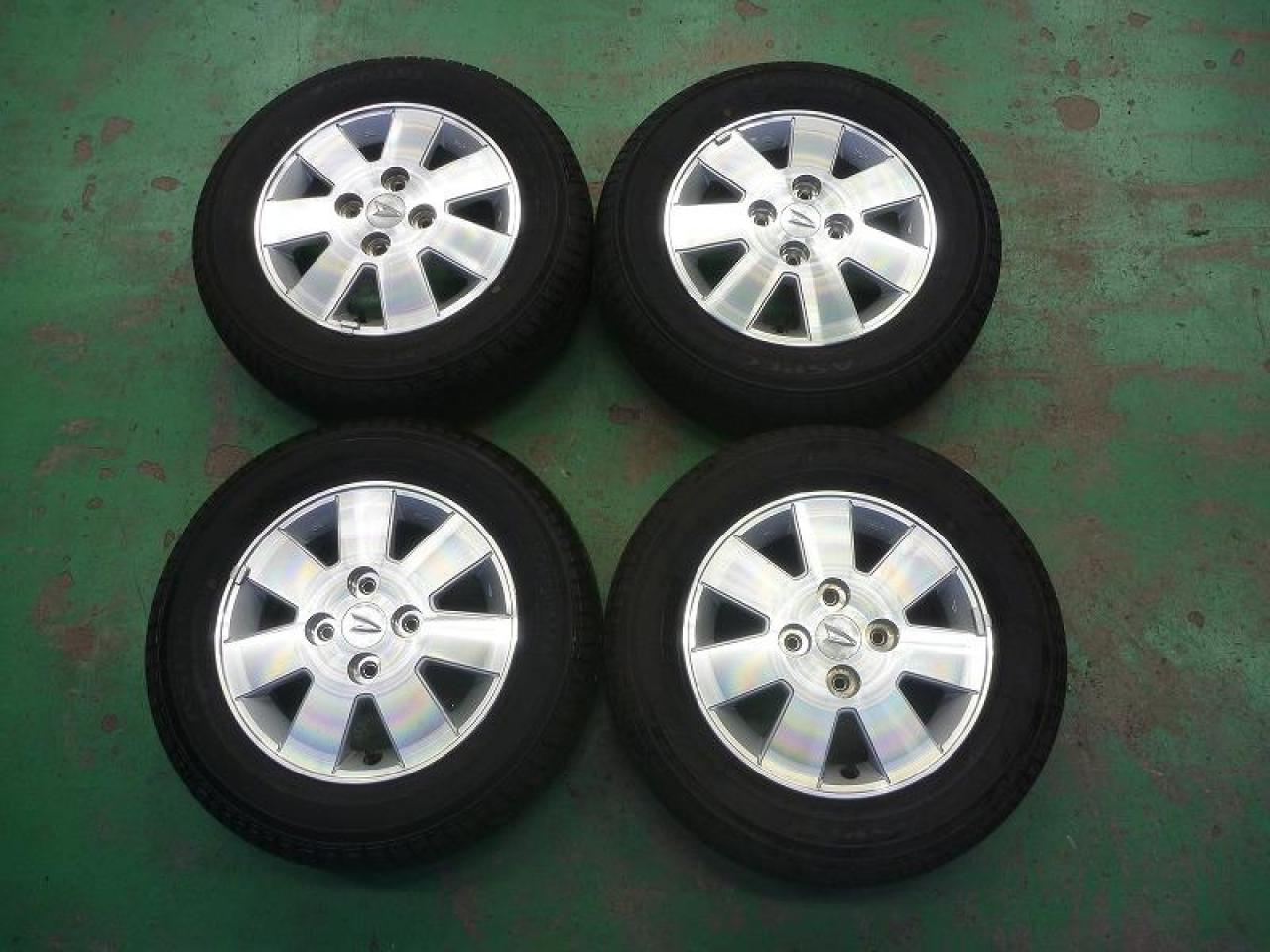 1【ダイハツ純正】アトレーワゴン アルミホイール+【2本セット】【YOKOHAMA】ASPEC A349+【2本セット】【YOKOHAMA ...