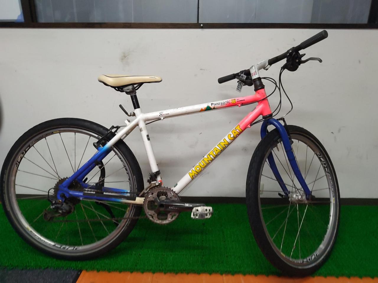 【わけあり現状販売品】Panasonic MOUNTAIN CAT 26×1.75 3×10S クロモリフレームクロスバイク ホワイト×ピンク×ブルー | クロスバイクを通販で購入する ...
