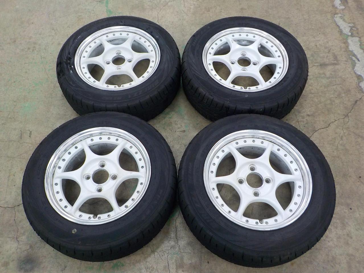 YOKOHAMA(ヨコハマ)ARS RR + DUNLOP DIREZZA DZ102 | カー用品 タイヤホイールセット 14インチタイヤ ...