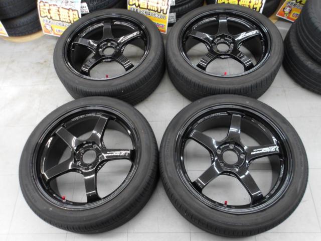 YOKOHAMA ADVAN Racing GT セミグロスブラック + YOKOHAMA ADVAN Sports V105 | カー用品 タイヤホイールセット 19インチタイヤホイール ...