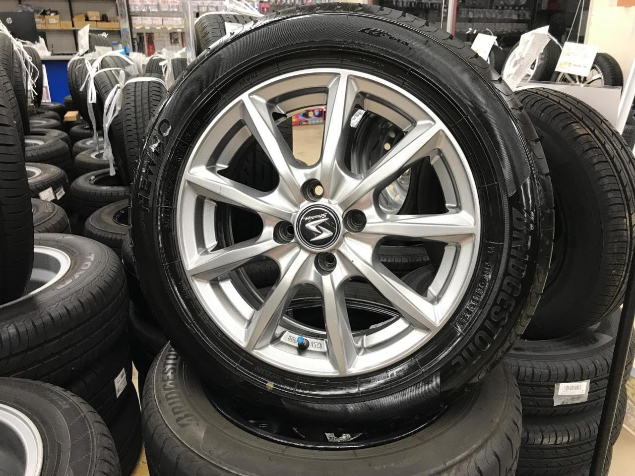 【BilletStarJapan(ビレットスタージャパン)】Strategy(ストラテジー) RX+BRIDGESTONE NEWNO | カー用品 タイヤホイールセット 15インチタイヤ ...