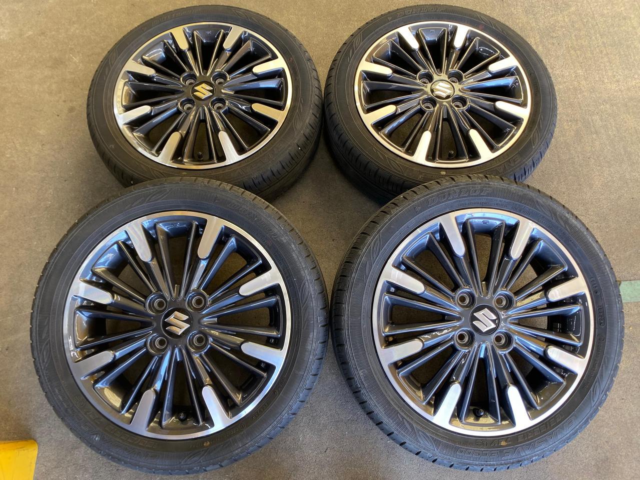 スズキ純正(SUZUKI) MK53Sスペーシアカスタム 純正ホイール + DUNLOP(ダンロップ) ENASAVE EC300 | カー用品 タイヤホイールセット 15インチタイヤホイール ...