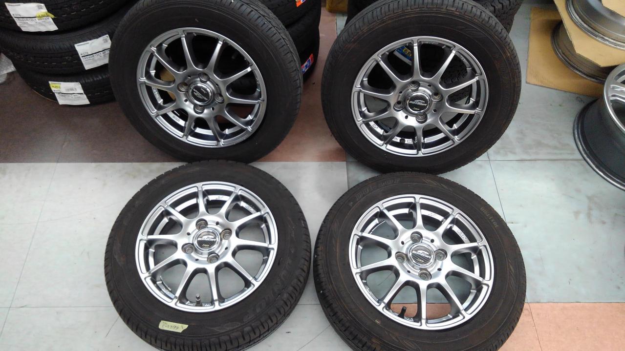 【A-TECH(エーテック)】 10本スポーク+【DUNLOP】 EC202 + EC204 | カー用品 タイヤホイールセット 13インチタイヤホイールセットを通販で購入する | 中古カー ...