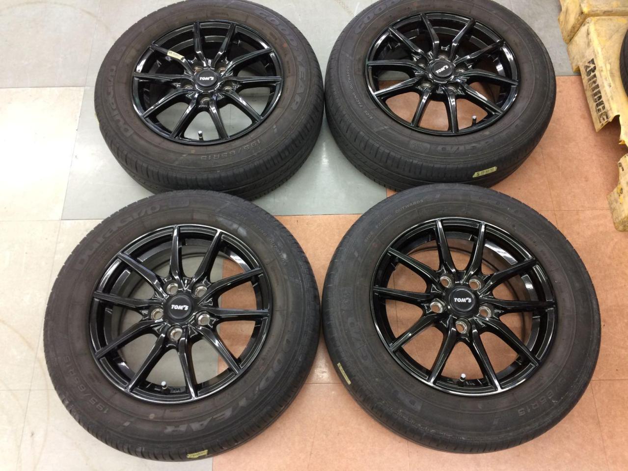 TOM’S(トムス) TH03 + GOODYEAR(グッドイヤー) DuraGrip | カー用品 タイヤホイールセット 15インチタイヤ ...