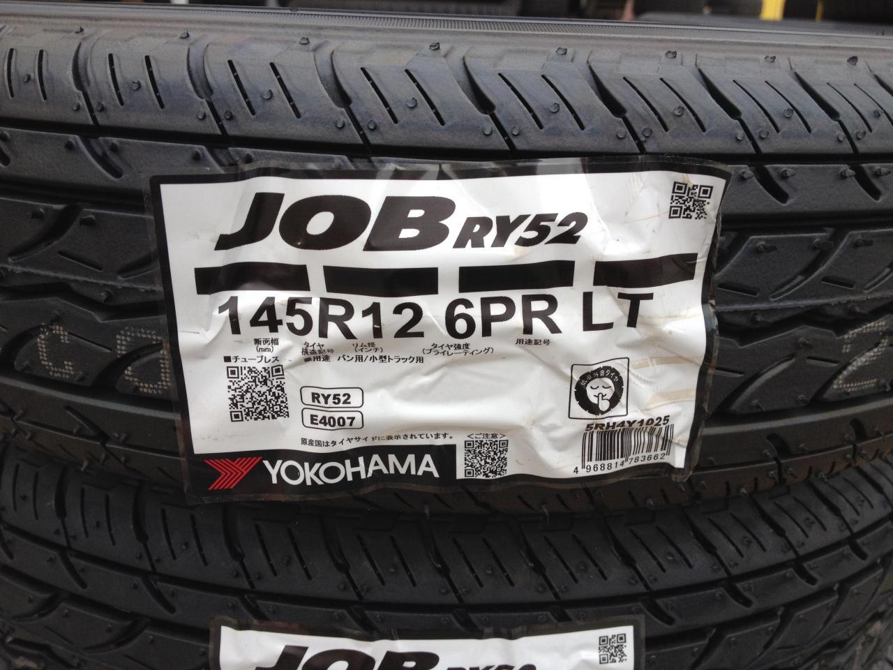 YOKOHAMA JOB RY52(6PR) | カー用品 タイヤ 12インチタイヤを通販で購入する | 中古カー＆バイク用品の販売ならアップガレージ