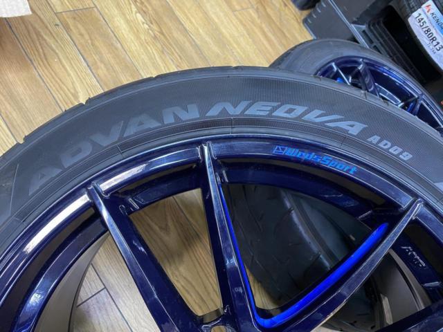weds(ウェッズ) WedsSport(スポーツ) RN-55M + YOKOHAMA(ヨコハマ) ADVAN neova AD09 | カー用品 タイヤホイールセット 18インチタイヤ ...