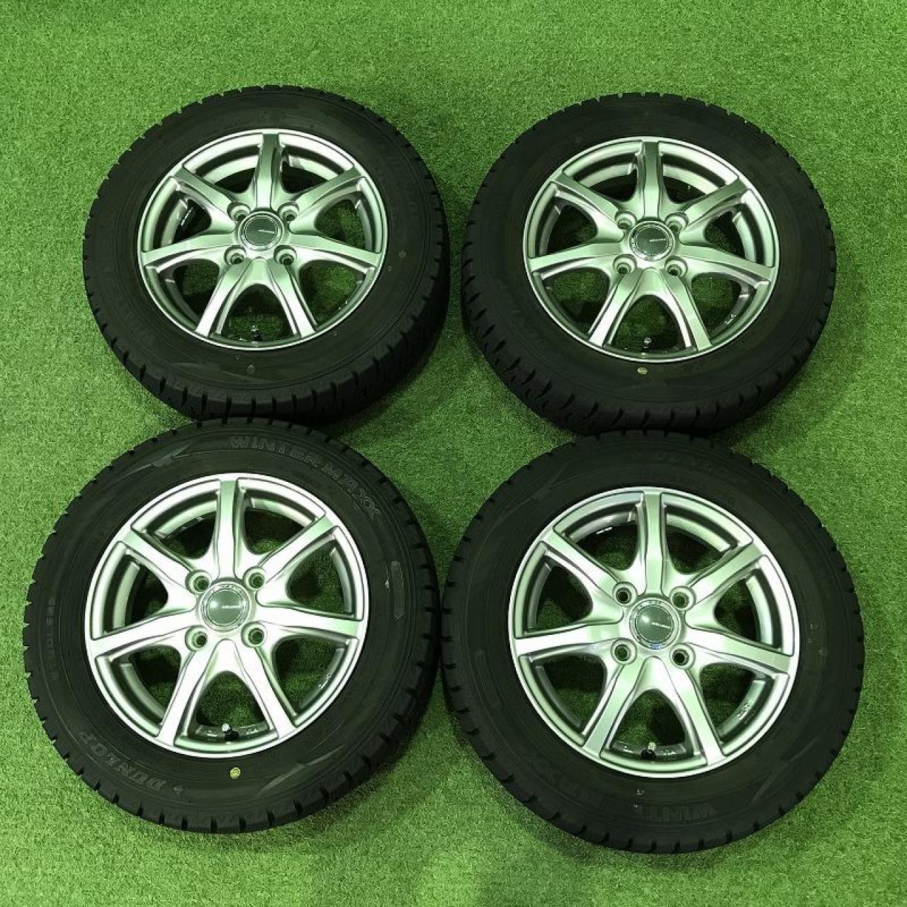 YFC Millous Ki 7本スポーク ガンメタ +DUNLOP WINTERMAXX WM02 2024モデル 4本セット | カー用品 スタッドレスタイヤホイールセット 13インチ ...
