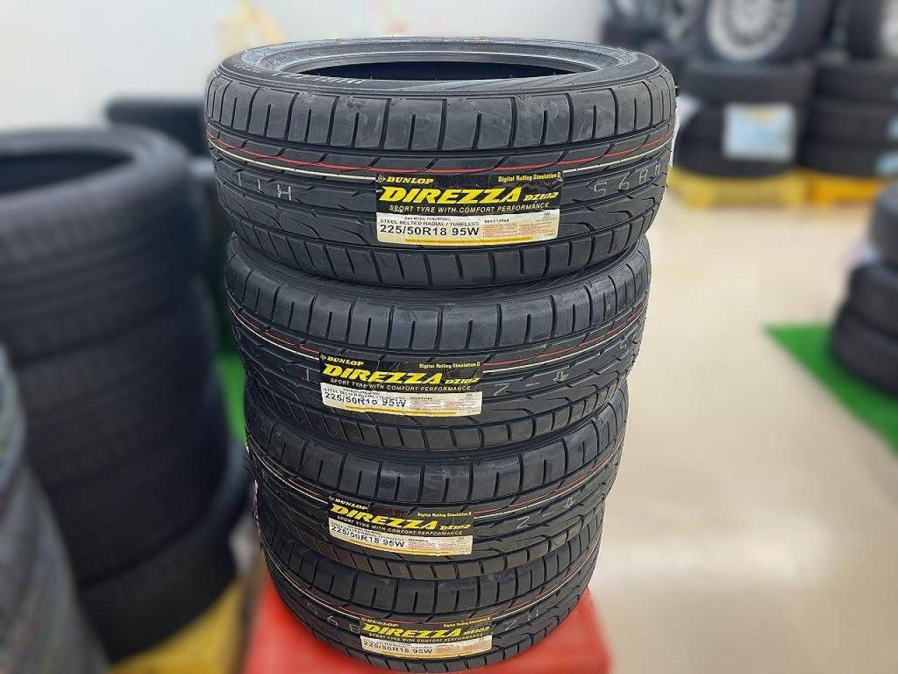 DUNLOP(ダンロップ) DIREZZA DZ102 225/50R18 95W 2024年製 4本 | カー用品 タイヤ 18インチタイヤを通販で購入する | 中古カー＆バイク用品の販売 ...