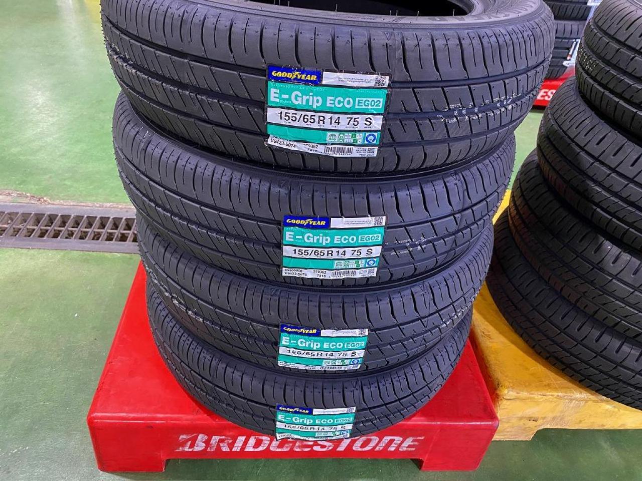 【GOODYEAR】 EfficientGrip ECO EG02 155/65R14 4本 | カー用品 タイヤ 14インチタイヤを通販で購入する | 中古カー＆バイク用品の販売ならアップガレージ