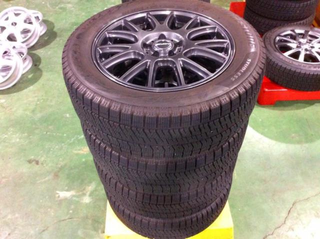 DUNLOP Mistire + BRIDGESTONE(ブリヂストン) BLIZZAK VRX2 205/55R16 【100-5H】★ミゾ ...