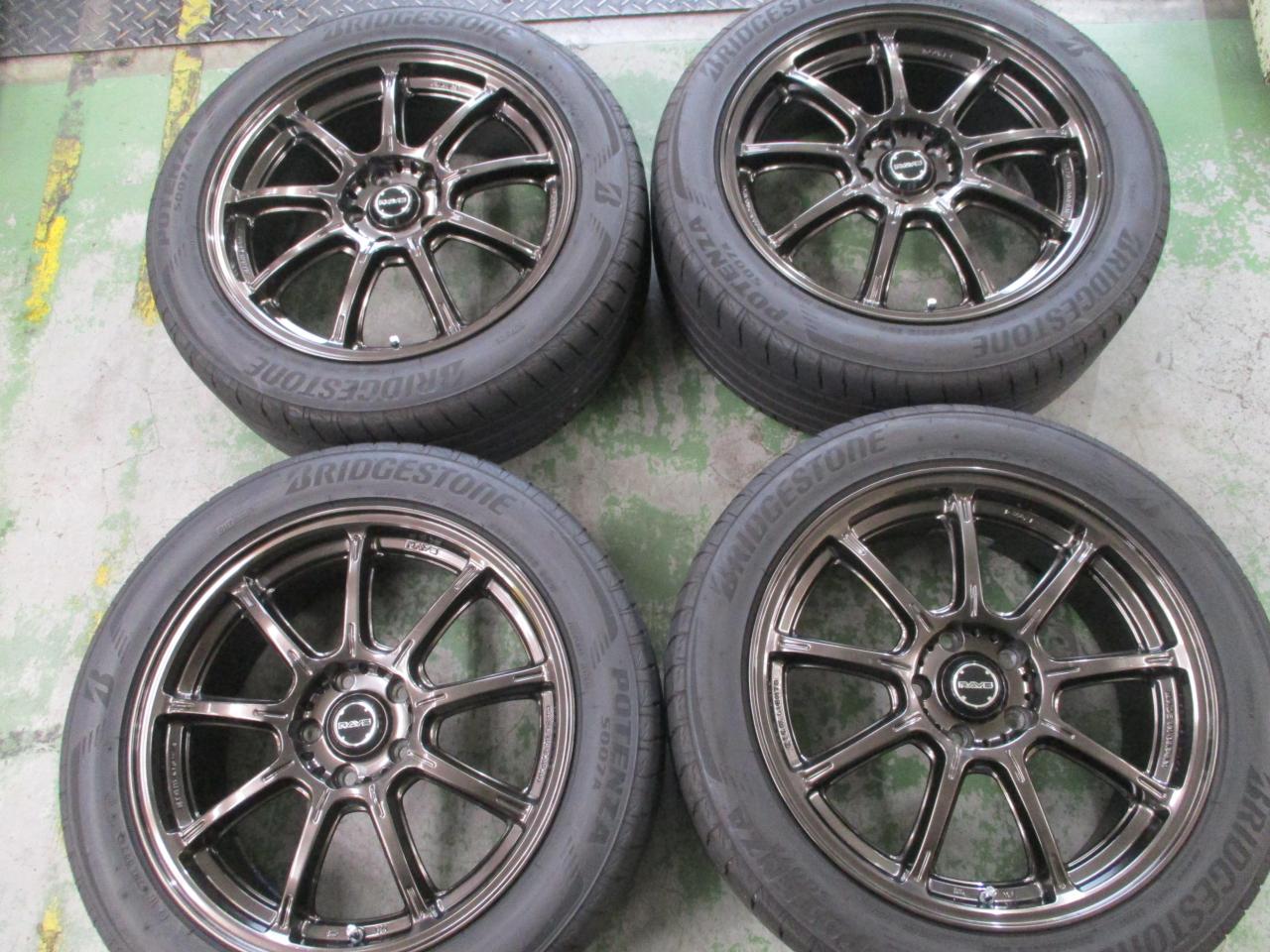 RAYS(レイズ) GRAM LIGHTS 57G + BRIDGESTONE POTENZA S007A | カー用品 タイヤホイールセット ...