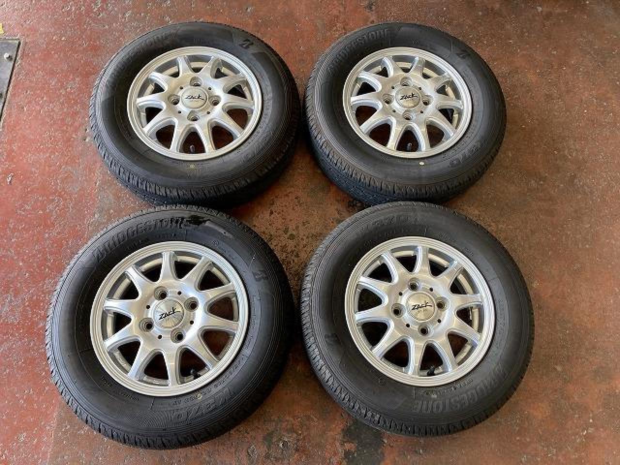 【JAPAN SANYO】ZACK(ザック) JP-102 + BRIDGESTONE K370 145/80R12 80/78N 4本セット | カー用品 タイヤホイールセット 12インチ ...