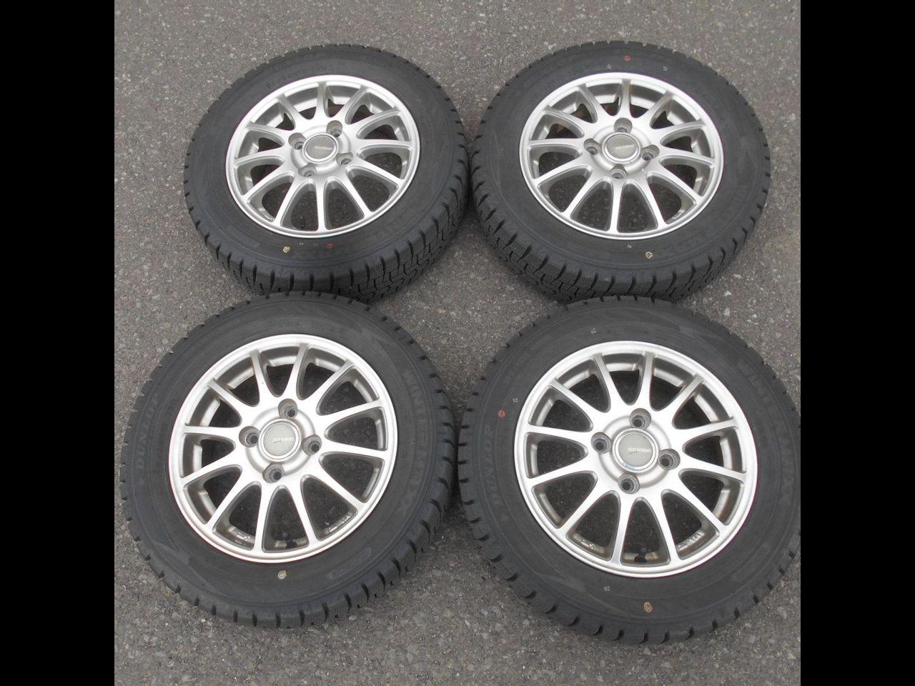 DUNLOP WINTERMAXX WM02 + BRIDGESTONE ECO FORME SE-12 | カー用品 スタッドレスタイヤホイールセット 13インチスタッドレスタイヤホイール ...