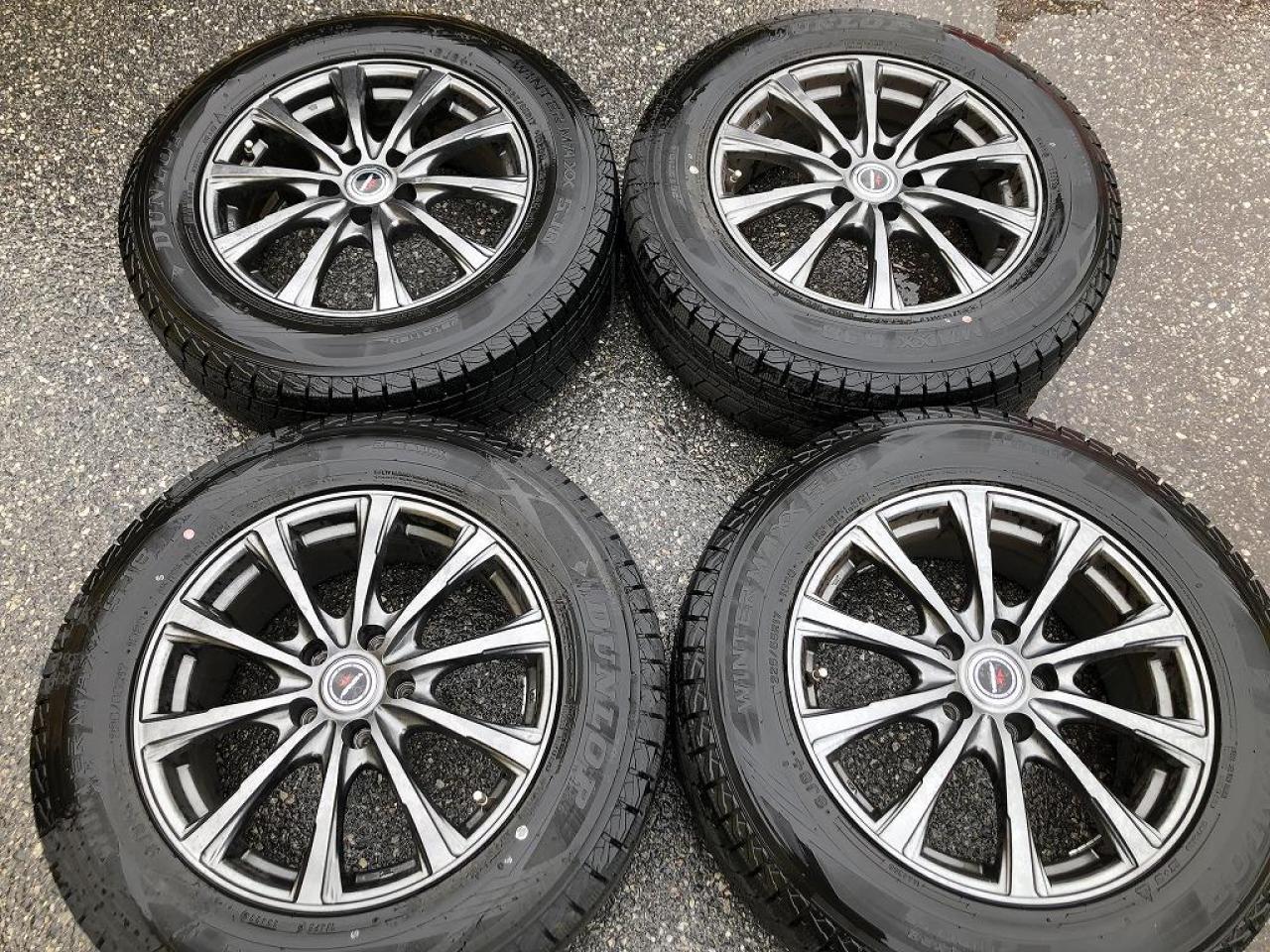 【DUNLOP(ダンロップ)】 AIRNOVA SB10+【DUNLOP】WINTERMAXX SJ8+ 4本セット | カー用品 スタッドレスタイヤホイールセット 17インチスタッドレス ...