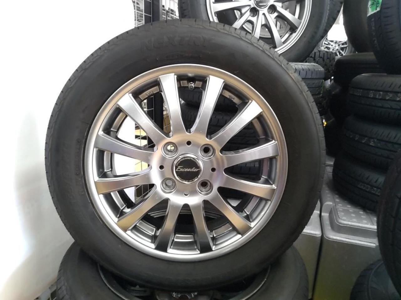 HOT STUFF Exceeder + BRIDGESTONE NEXTRY×3本 + NEWNO×1本 155/65R14 | カー用品 タイヤホイールセット 14インチタイヤホイール ...