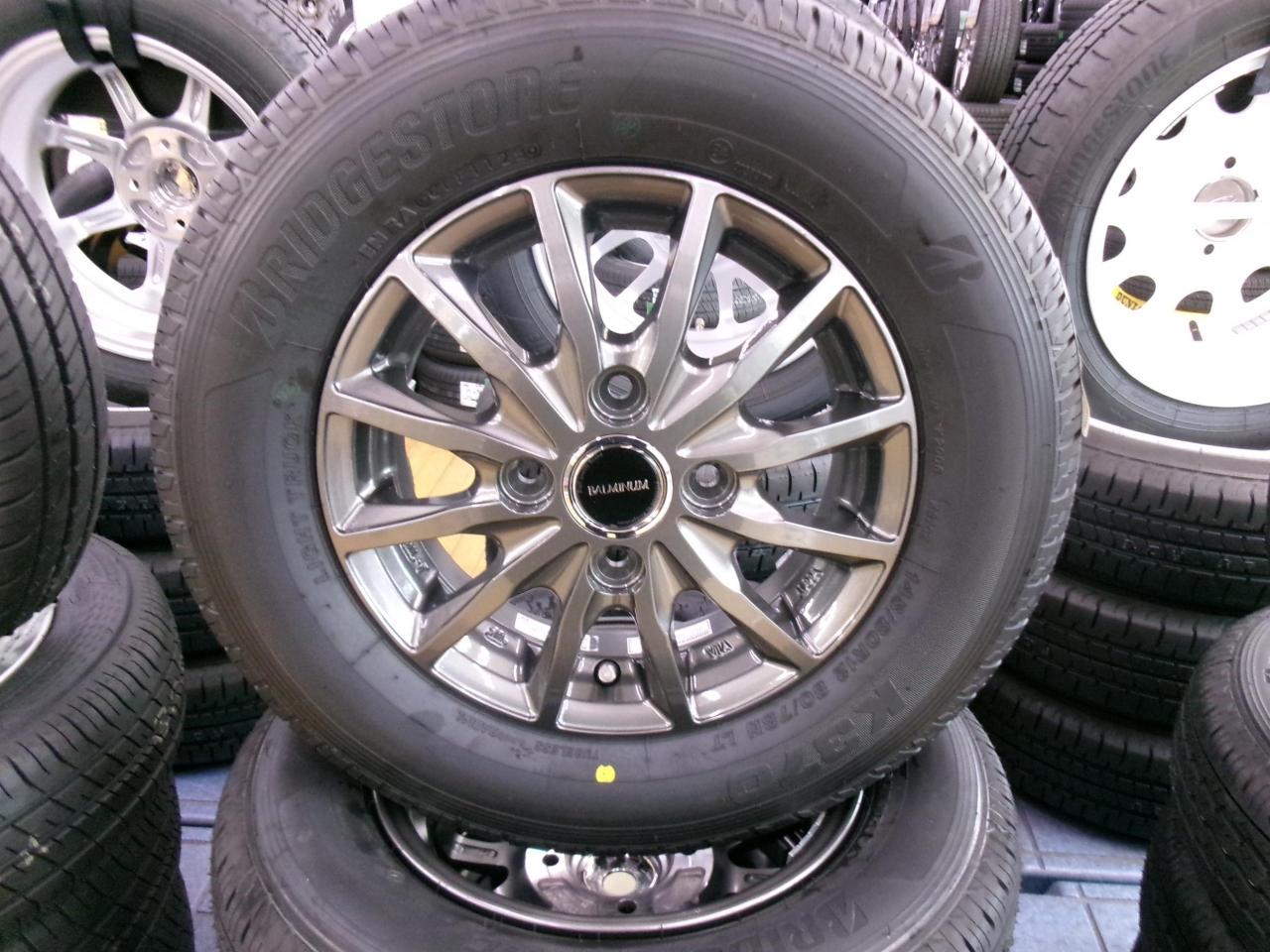 BRIDGESTONE BALMINUM AR12 + BRIDGESTONE K370 | カー用品 タイヤホイールセット 12インチタイヤホイールセットを通販で購入する | 中古カー ...