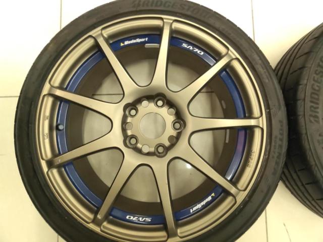 weds WedsSport SPORT SA-70 + BRIDGESTONE POTENZA S007A★2本セット!!ZC33/ZC32スイフトスポーツ★ | カー用品 タイヤホイール ...