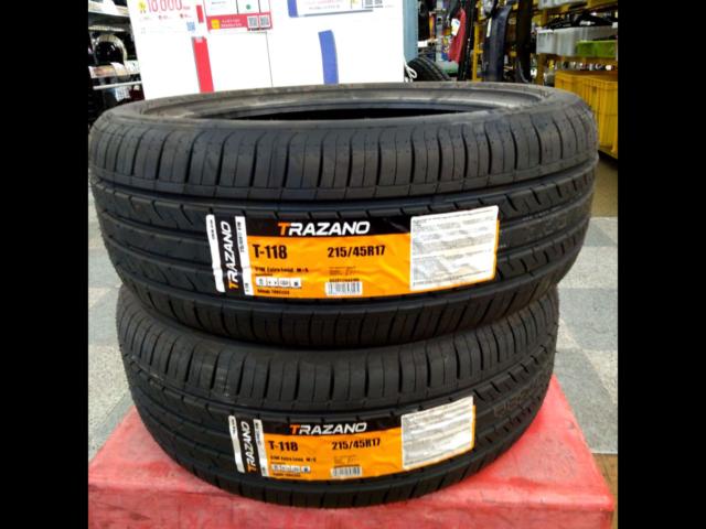 Trazano T-118 215/45r17 2本 | 新古品 | アップガレージ 北九州黒崎店 | カー用品 タイヤ 17インチタイヤを ...