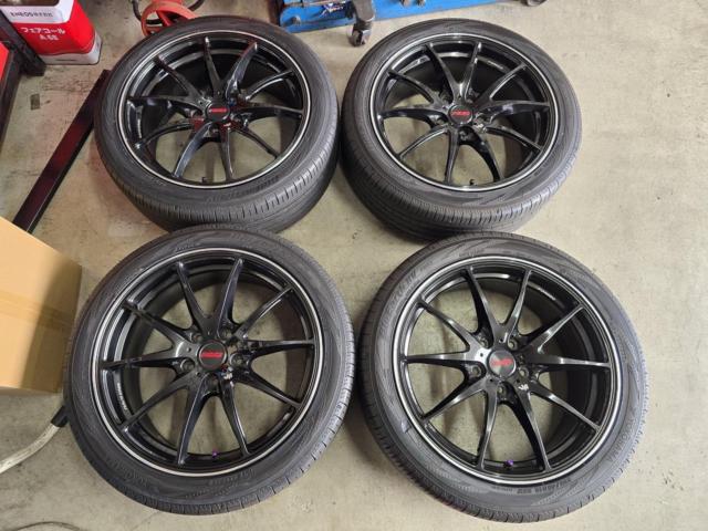 5 RAYS VOLK RACING G25 + YOKOHAMA BluEarth RV-03 | 中古品 | アップガレージ 京都八幡店 | カー用品 タイヤホイールセット 18インチ ...