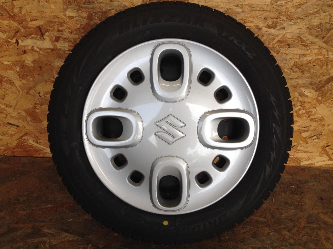スズキ純正(SUZUKI) MK53Sスペーシア純正スチールホイール + BRIDGESTONE(ブリヂストン) BLIZZAK VRX2 | カー用品 スタッドレスタイヤホイールセット 14 ...