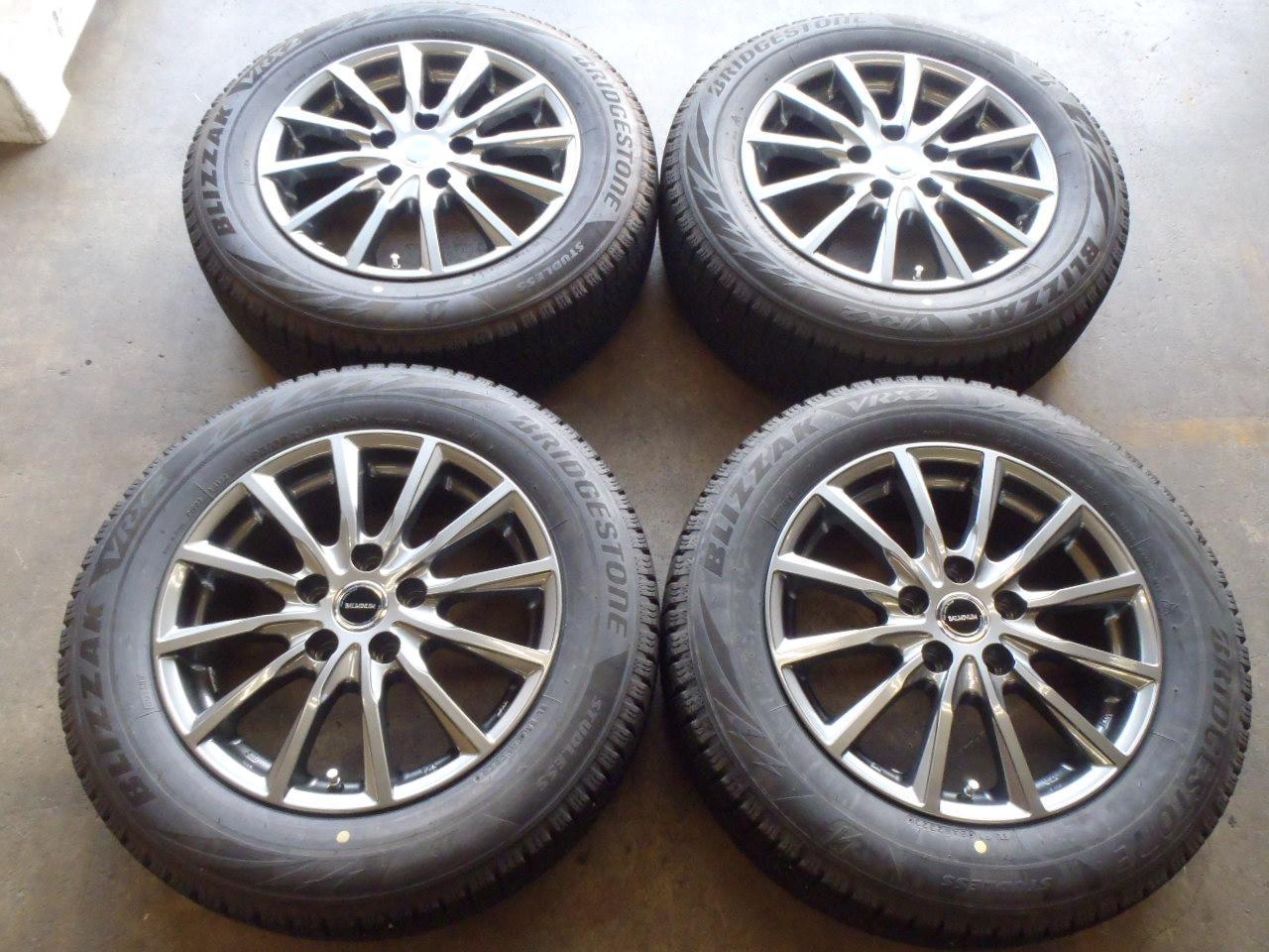 BRIDGESTONE BALMINUM AR12+BRIDGESTONE BLIZZAK VRX2 195/65R16 92Q | カー用品 スタッドレスタイヤホイールセット 16インチ ...