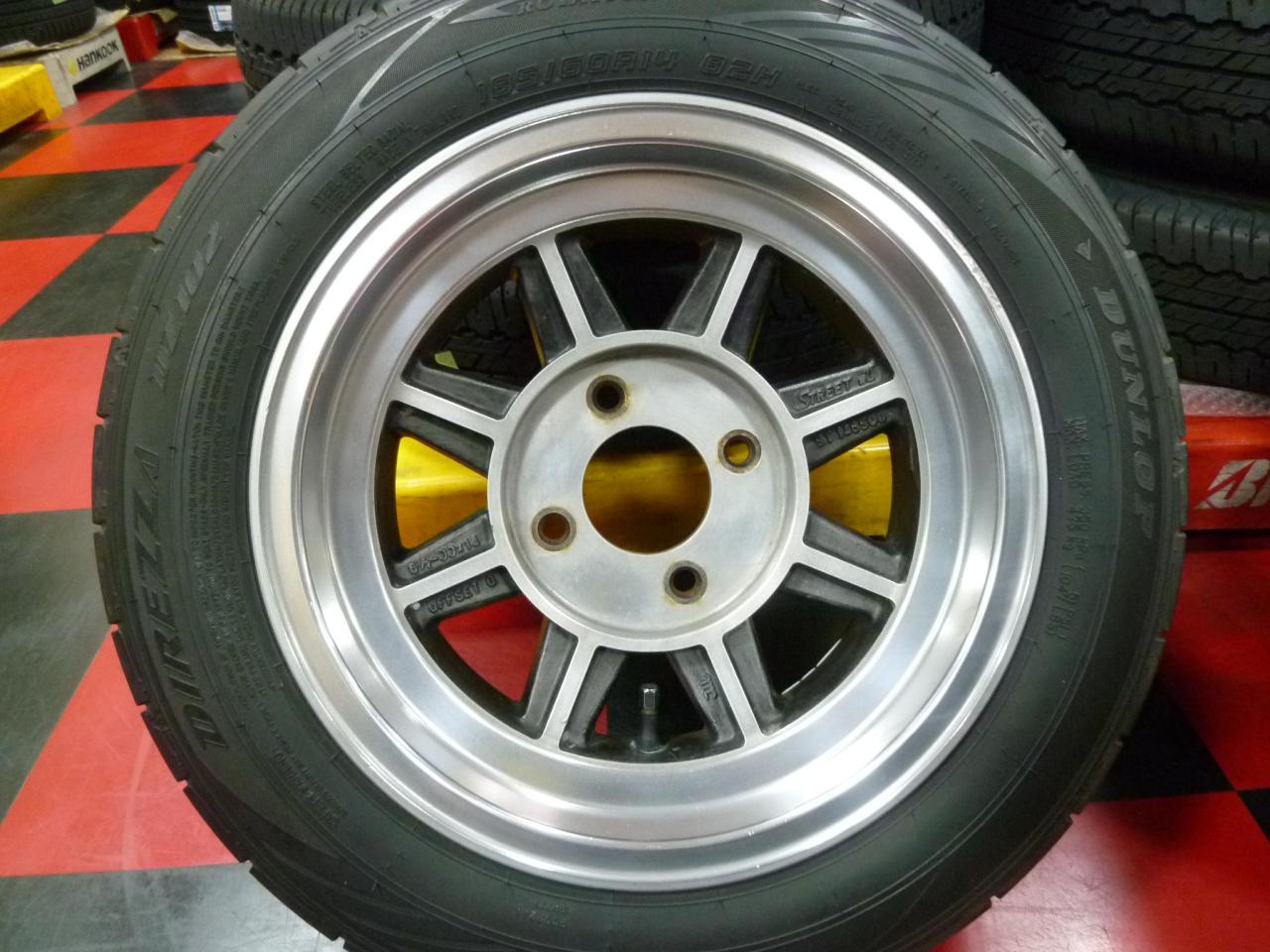 【旧車サイズ!! AE86にて使用!!】 HAYASHI RACING Hayashi Street TYPE ST + DUNLOP ...