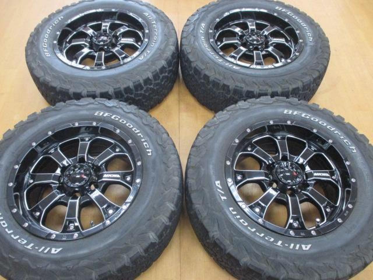 TRISTAR INTERNATIONAL MKW(エムケーダブリュー) MK-46 M/L+ ミルドブラック + BFGoodrich ALL-Terrain T/A K02(2017年製造 ...