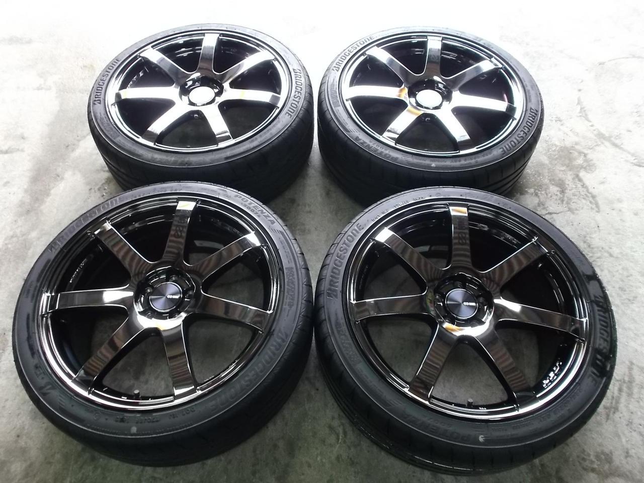 ENKEI(エンケイ) PerformanceLine(パフォーマンスライン) PF07 SBK + BRIDGESTONE(ブリヂストン) POTENZA S007A | 中古品 | アップ ...