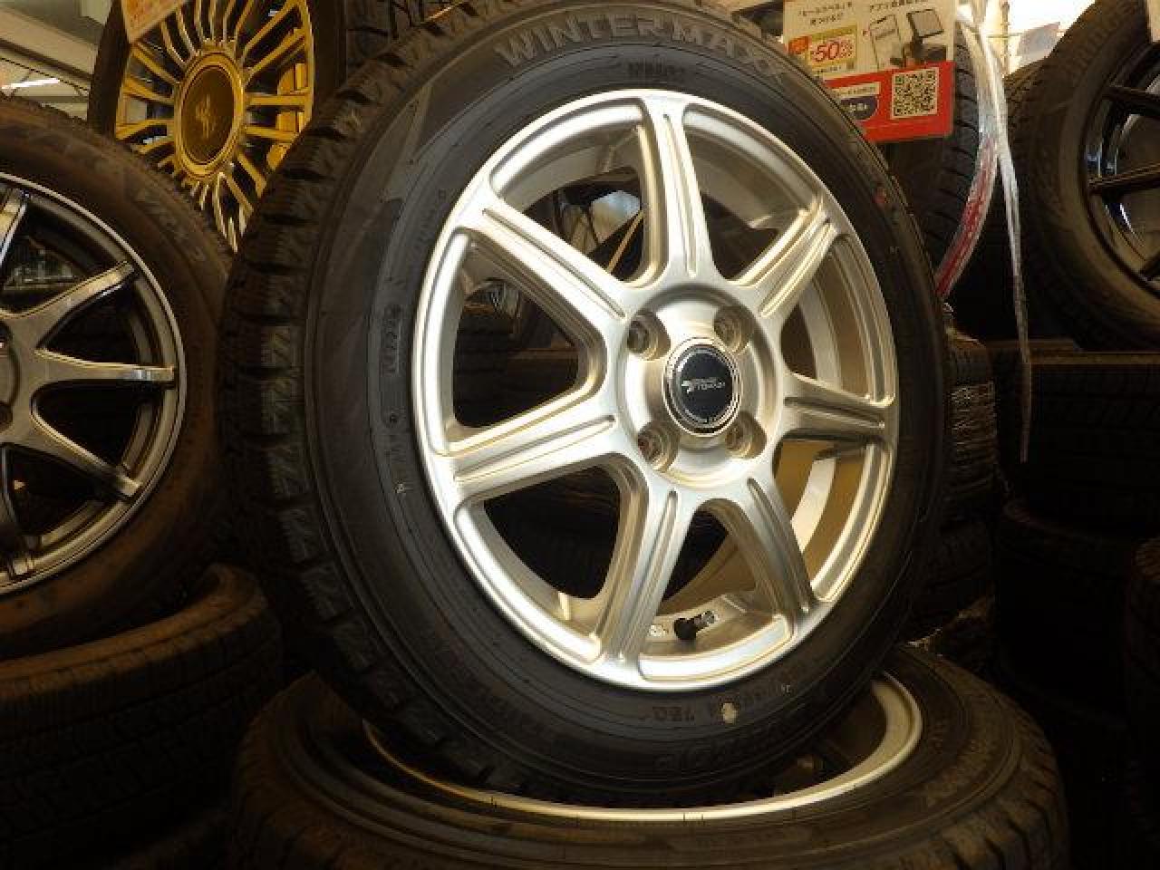 BRIDGESTONE TOPRUN R7 + DUNLOP WINTERMAXX WM02 | 中古品 | アップガレージ 横浜戸塚店 | カー用品 スタッドレスタイヤホイールセット 14 ...