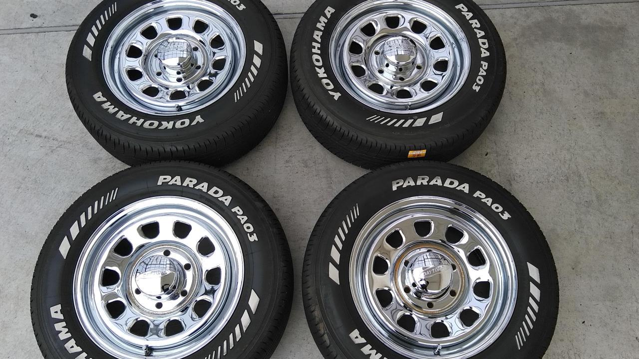 MLJ DAYTONA SS クローム +YOKOHAMA PARADA PA03 | カー用品 タイヤホイールセット 16インチタイヤホイールセットを通販で購入する | 中古カー＆バイク用品 ...