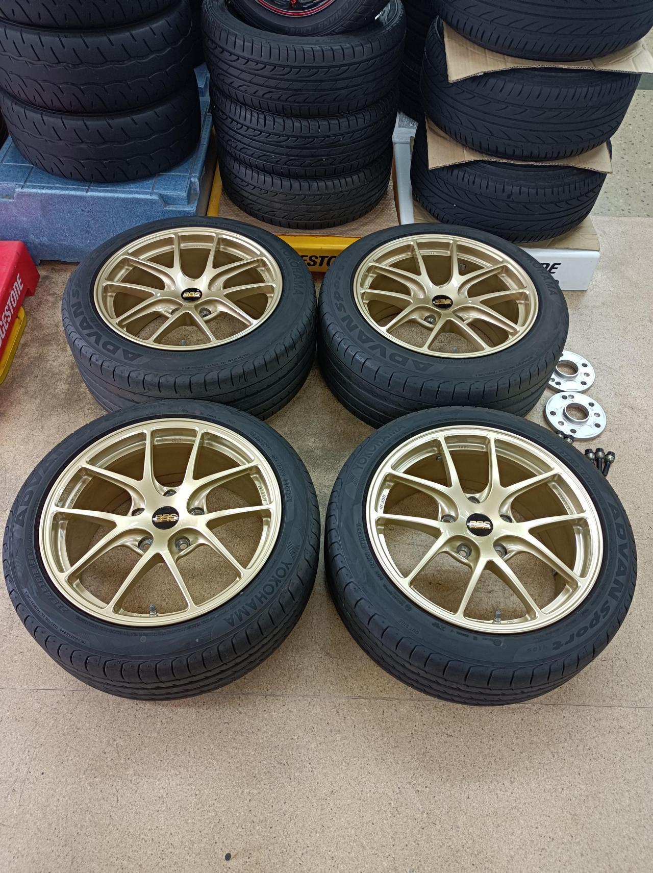 BBS RI-A 【RI-A011、RI-A014】 ※FORGED/鍛造アルミホイール + YOKOHAMA ADVAN Sport ...