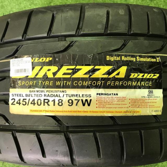 [4本] 【ラベル付きスポーツタイヤ!】 DUNLOP(ダンロップ) DIREZZA(ディレッツァ) DZ102 245/40R18 97W XL | 新品 | アップガレージ 群馬前橋店 ...