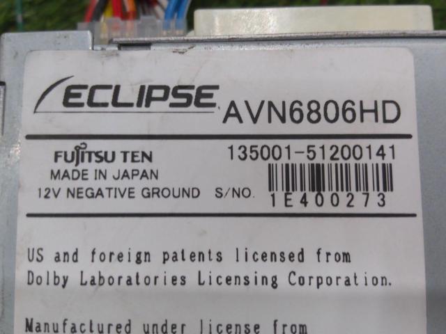 【ECLIPSE】AVN6806HD | 中古品 | アップガレージ 東岡山店 | カー用品 カーナビ(非地デジ） HDDナビ(非地デジ)を ...