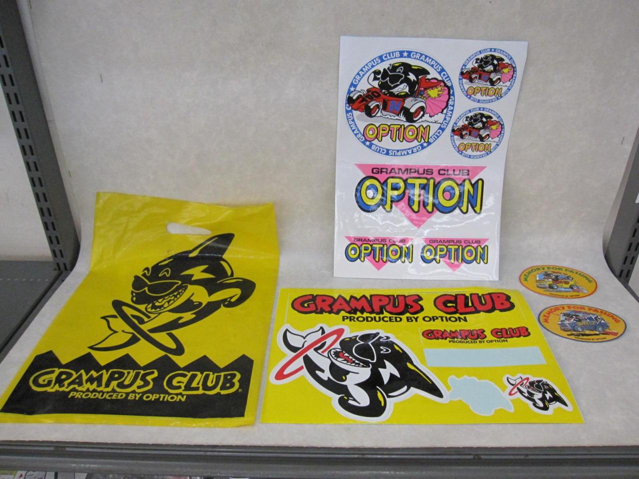 ★当時物★【OPTION】GRAMPUS CLUB×OPTION ステッカーセット | 中古品 | アップガレージ 半田武豊店 | カー用品 ...