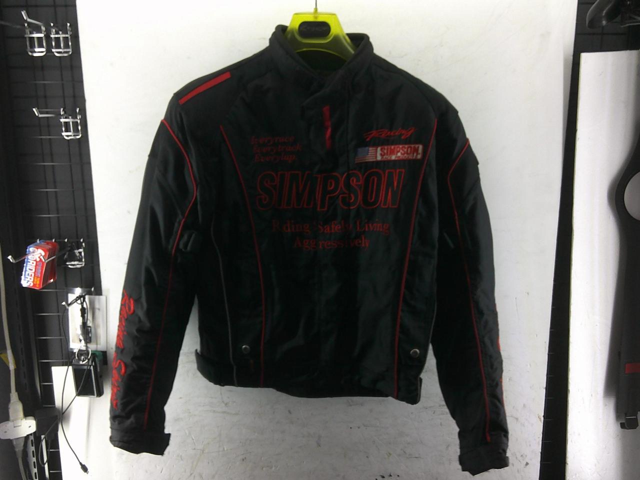 サイズM SIMPSON ライディングジャケット | 中古品 | アップガレージ ライダースナップス足立店 | バイク用品 ウエア レザー ...