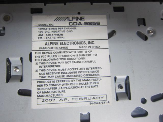 【ALPINE】CDA-9856 2007年モデル | やや傷や汚れあり | アップガレージ つくば店 | カー用品 ヘッドユニット CD ...