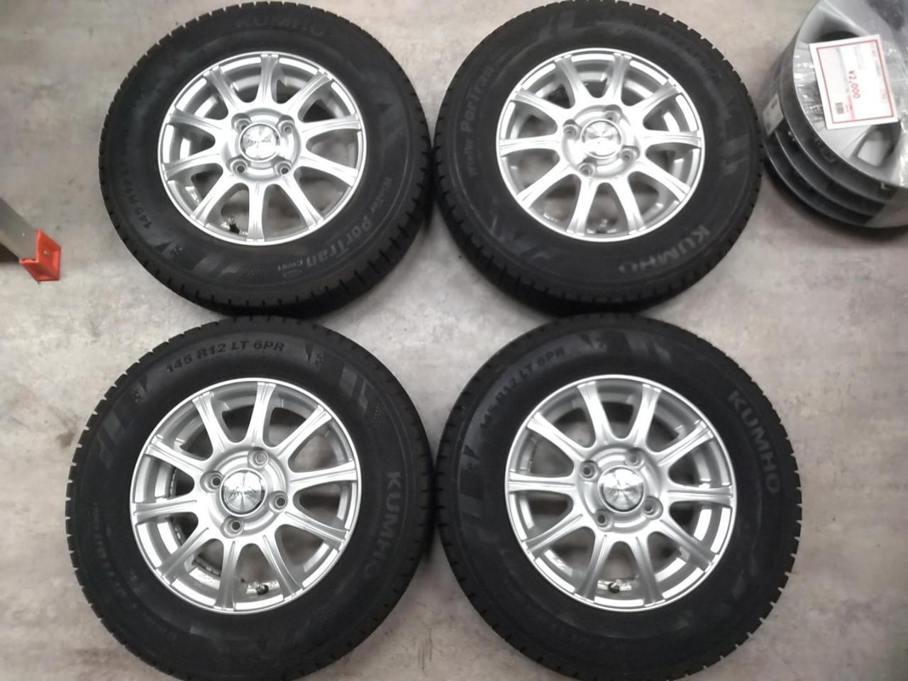 ZELERNA スポークホイール + KUMHO/マーシャル Winter Portan CW61【軽バン!軽トラックに!準備はお早めに♪ ...