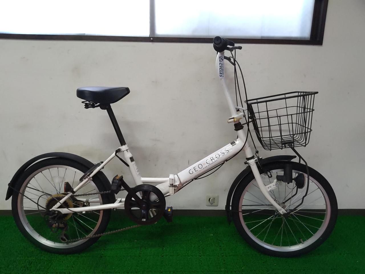 1大特価 CBA GEO CROSS 20インチ 外装6段変速折り畳み自転車 ホワイト | 折りたたみ自転車を通販で購入する | 中古自転車 ...