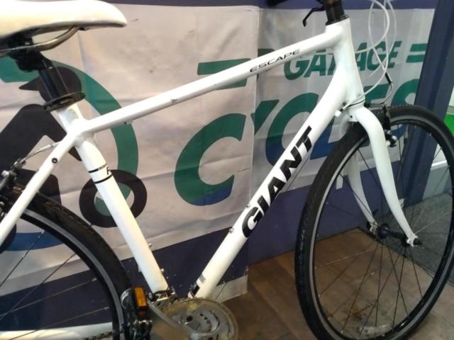 GIANT ESCAPE 2018年頃購入 700x28C 3-7S アルミ クロスバイク ホワイト 参考サイズ:M | クロスバイクを通販で ...