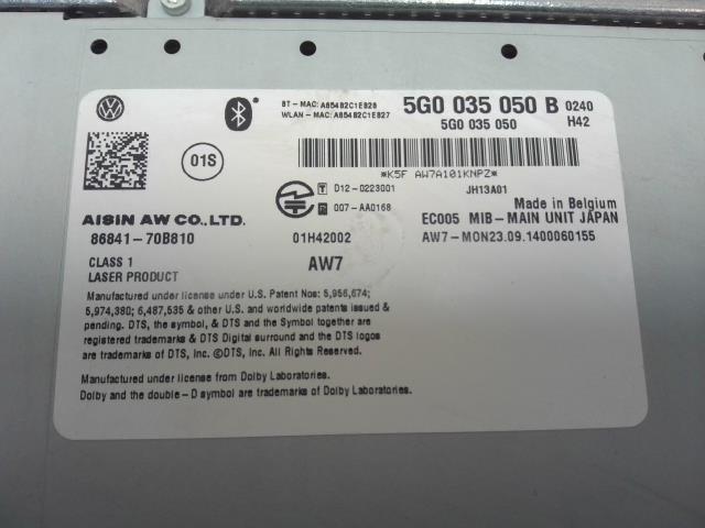 アイシン マルチコンピューター（VW ゴルフ） 純正パーツ コンピューター 5G0 035 050 B | 中古品 | 株式会社ビッグウェーブ ...